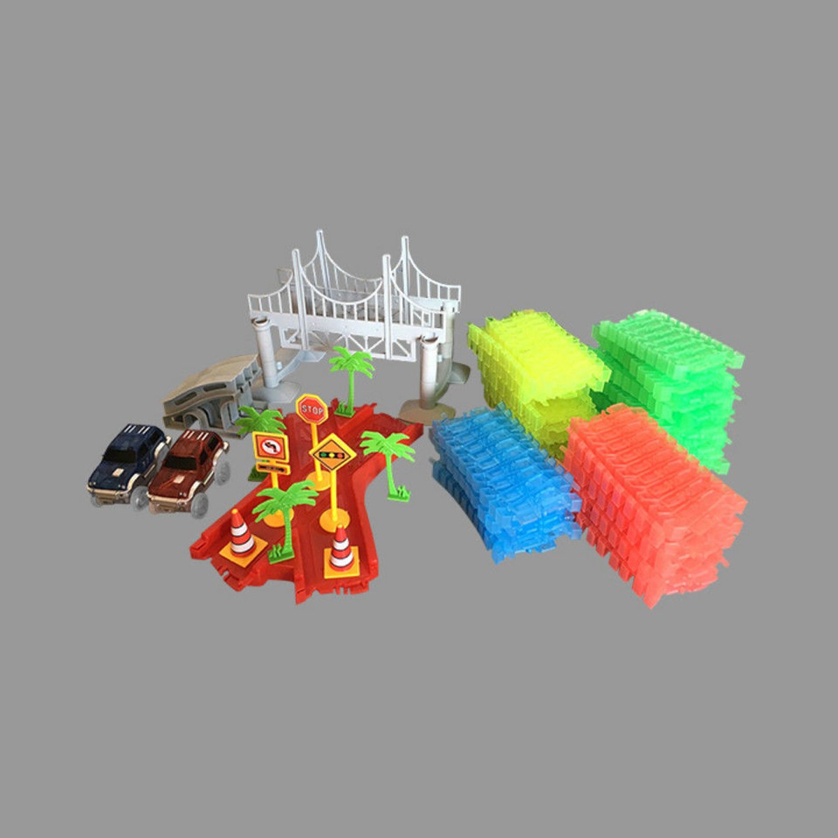 Αυτοκινητόδρομος 360 Τεμαχίων και 1 Αυτοκινητάκι με Φωτισμό LED- Magic ...